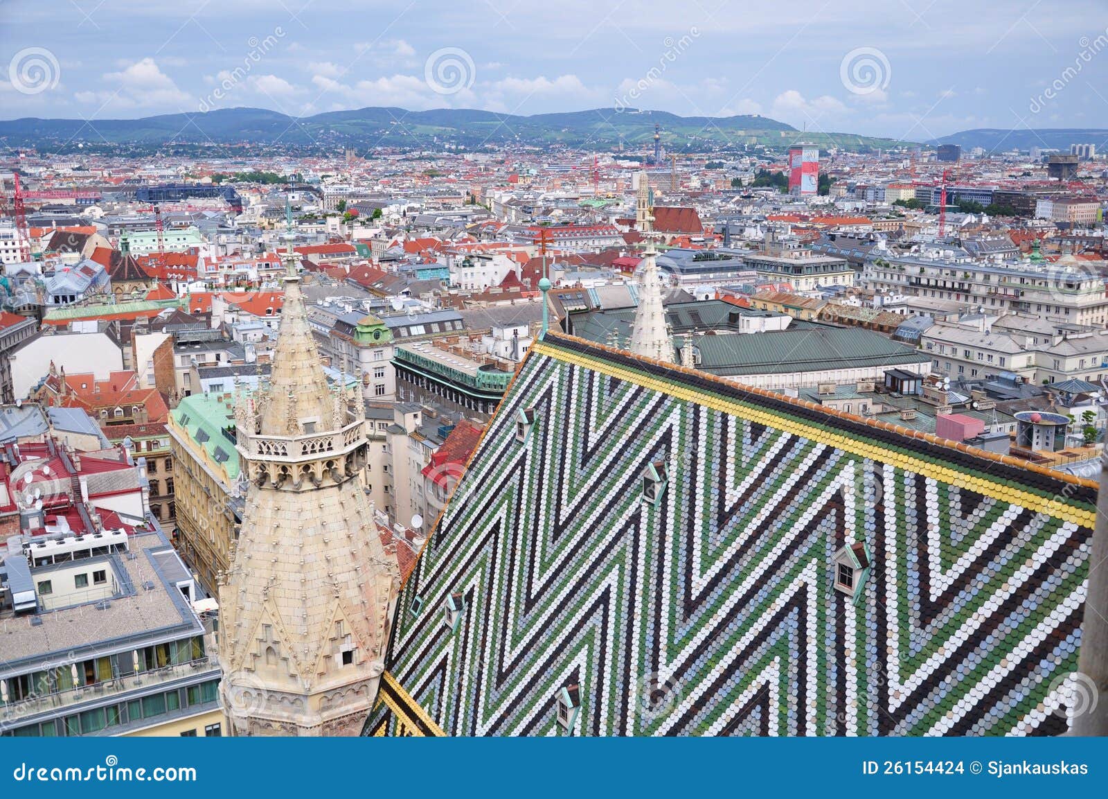 Vienna city panorama stock photo. Image of architecture - 26154424