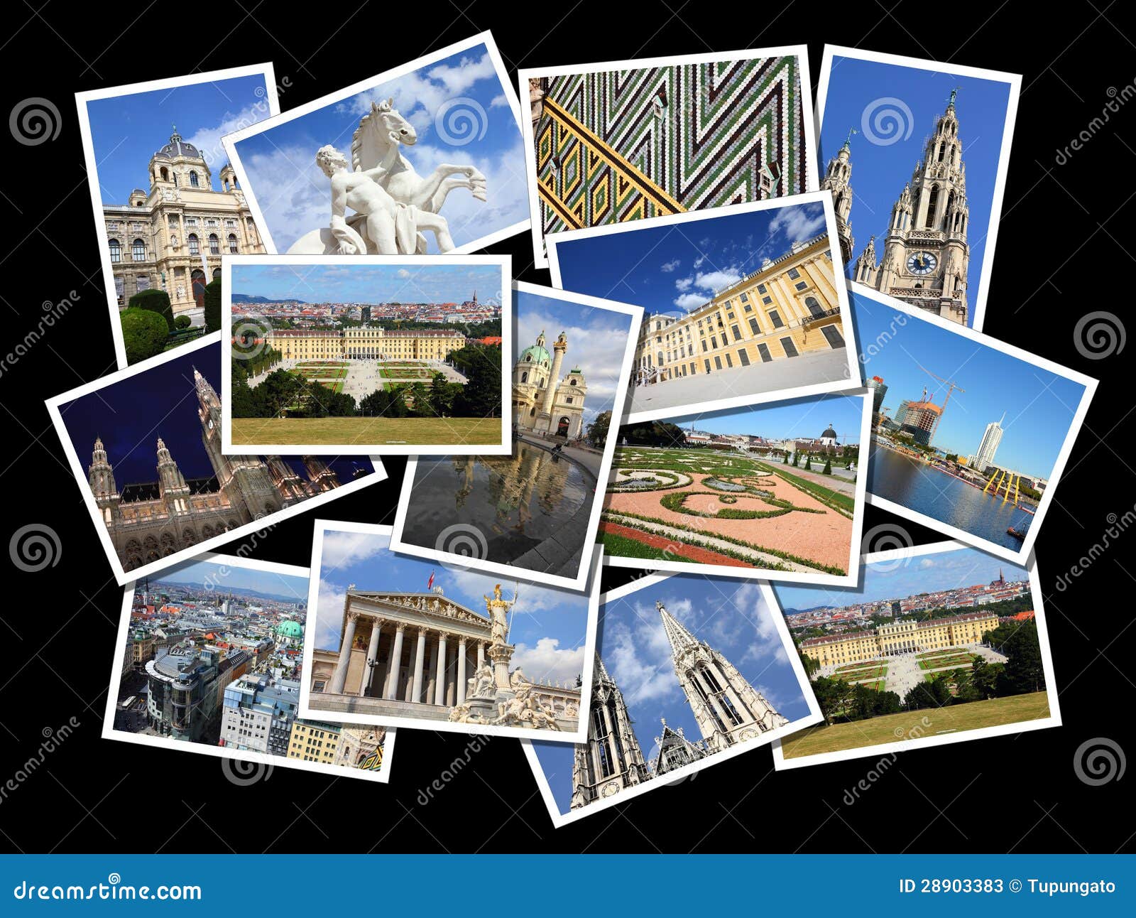 Vienna collage stock image. Image of cityscape, austria - 28903383
