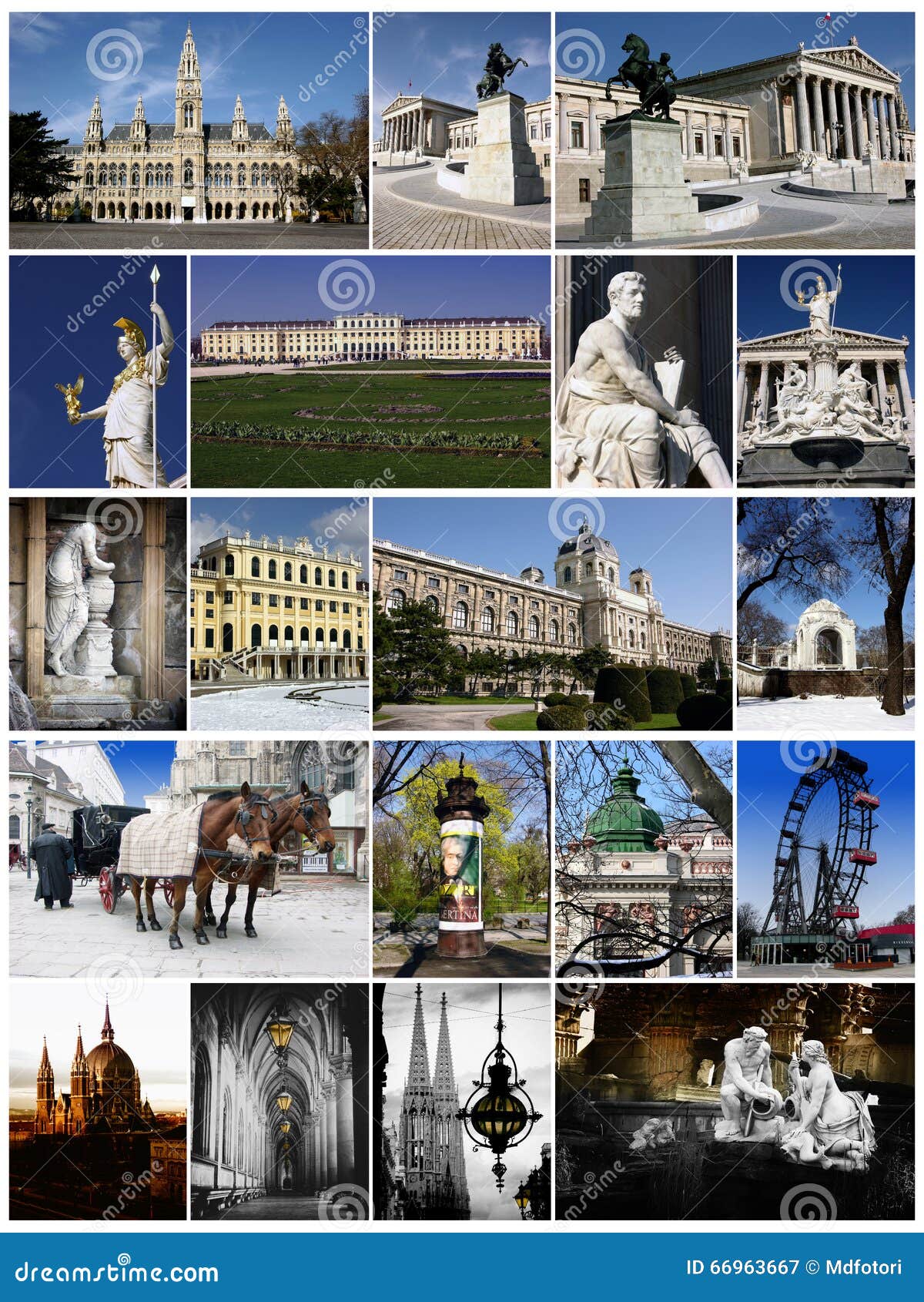 Vienna collage editorial photography. Image of memories - 66963667