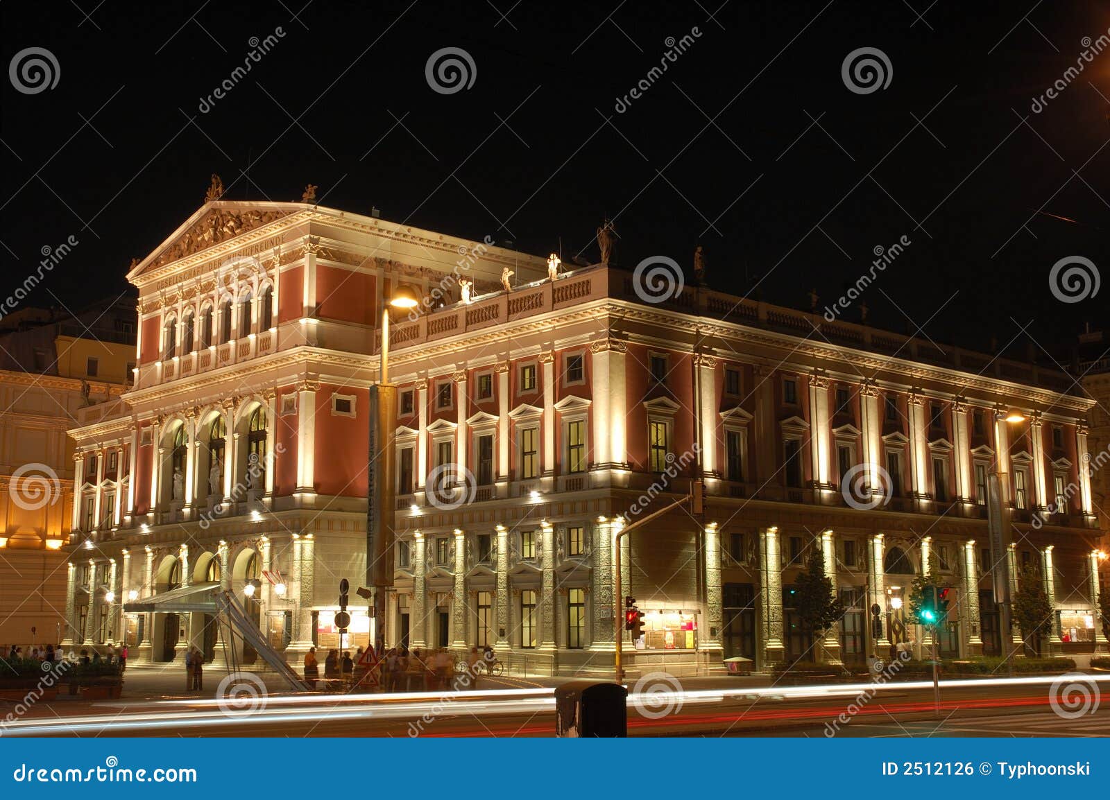 Vienna Concert Hall at Night Stock Photo - Image of austria ...