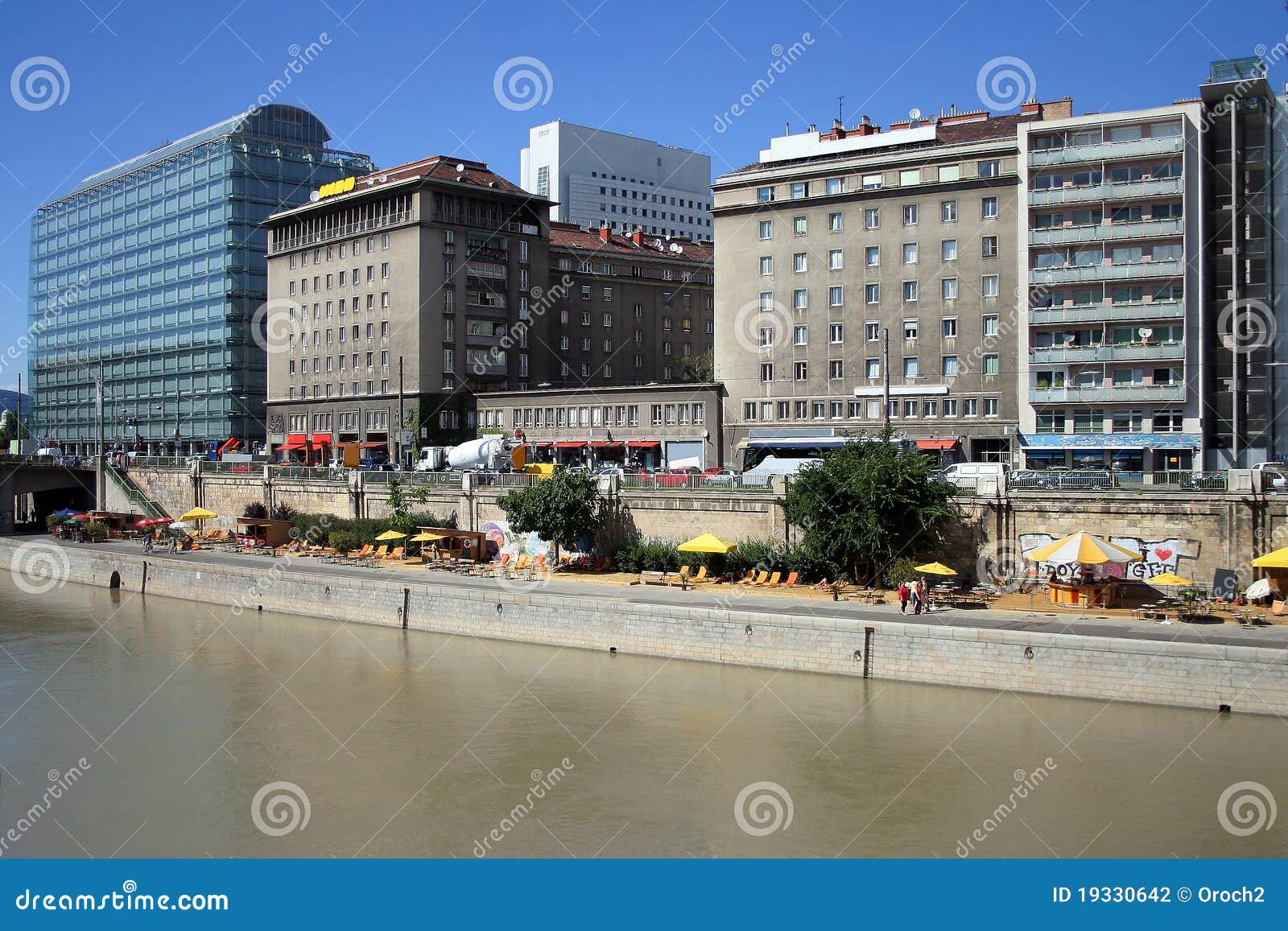 Vienna, the Danube Canal stock photo. Image of blue, city - 19330642