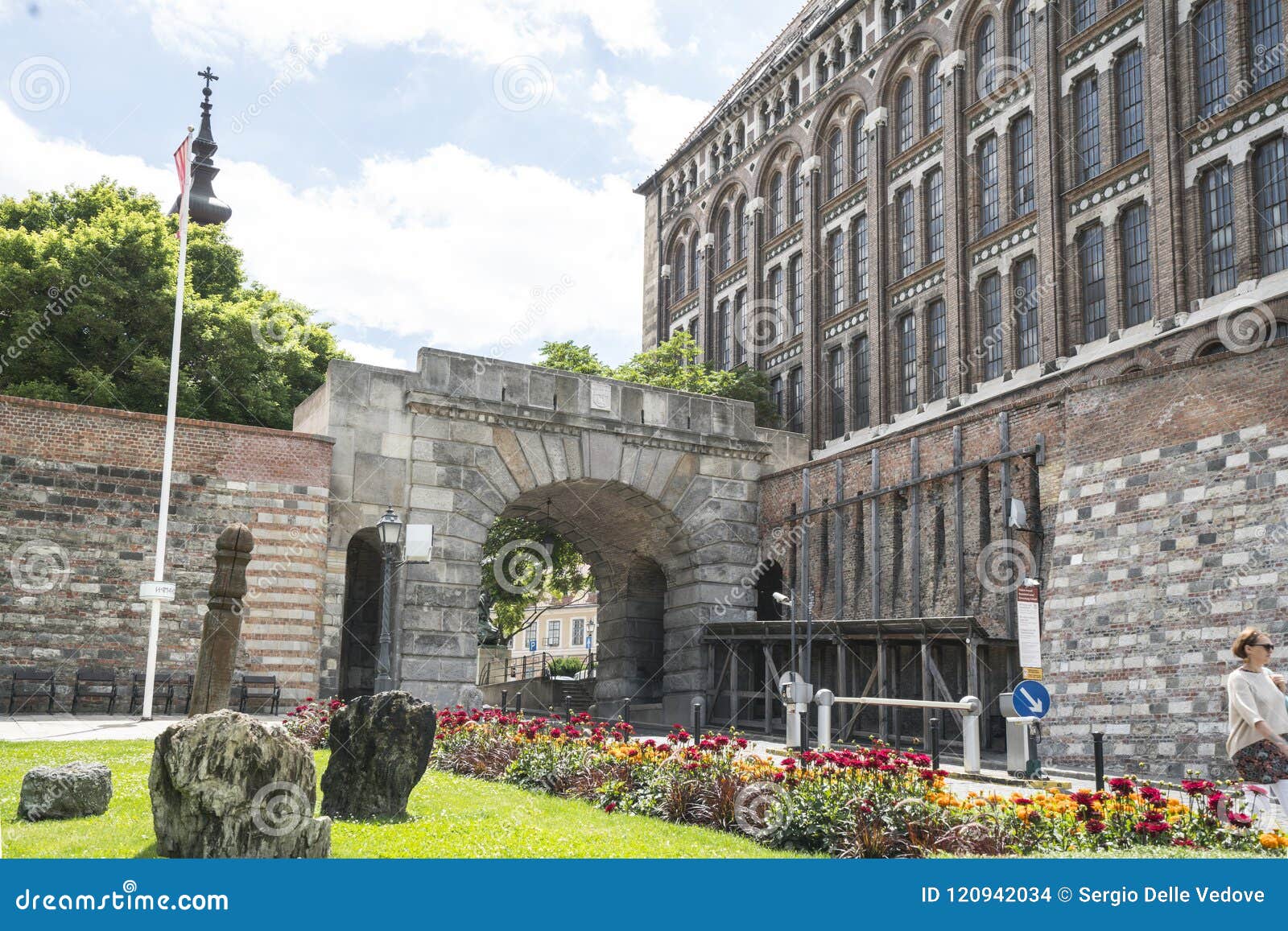 Vienna Gate in Budapest editorial stock image. Image of background ...