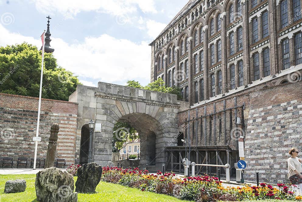 Vienna Gate in Budapest editorial stock image. Image of background ...