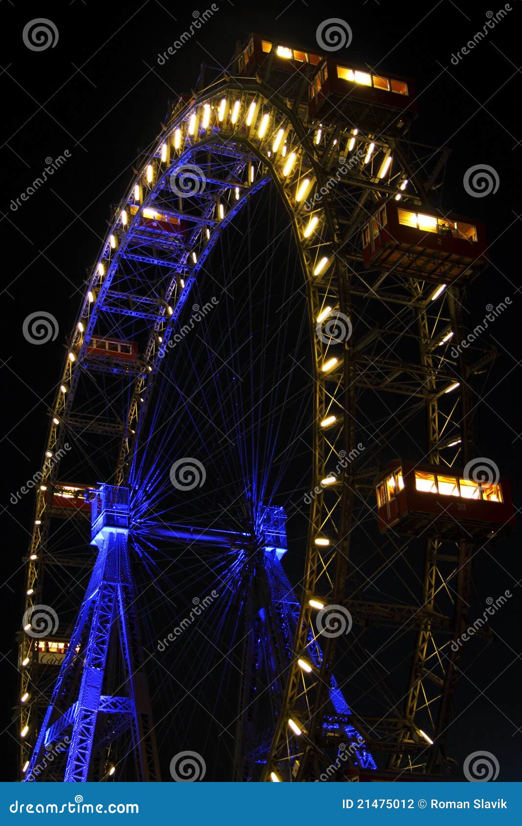 Vienna Giant Ferris Wheel in Prater Stock Photo - Image of place ...