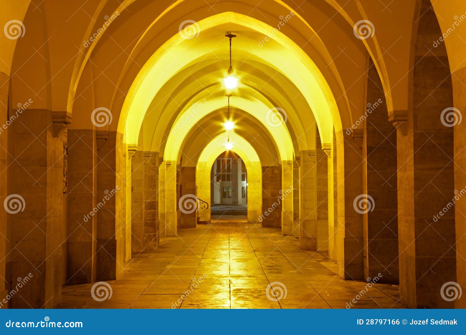 Vienna - Gothic External Corridor of Minoriten Church Stock Photo ...