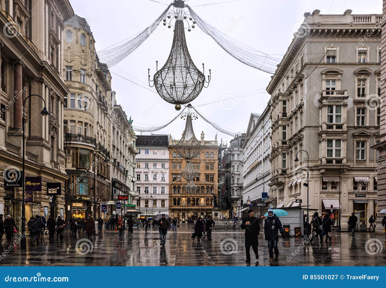 Vienna Historical Street of Old Town, Austria Editorial Photography ...