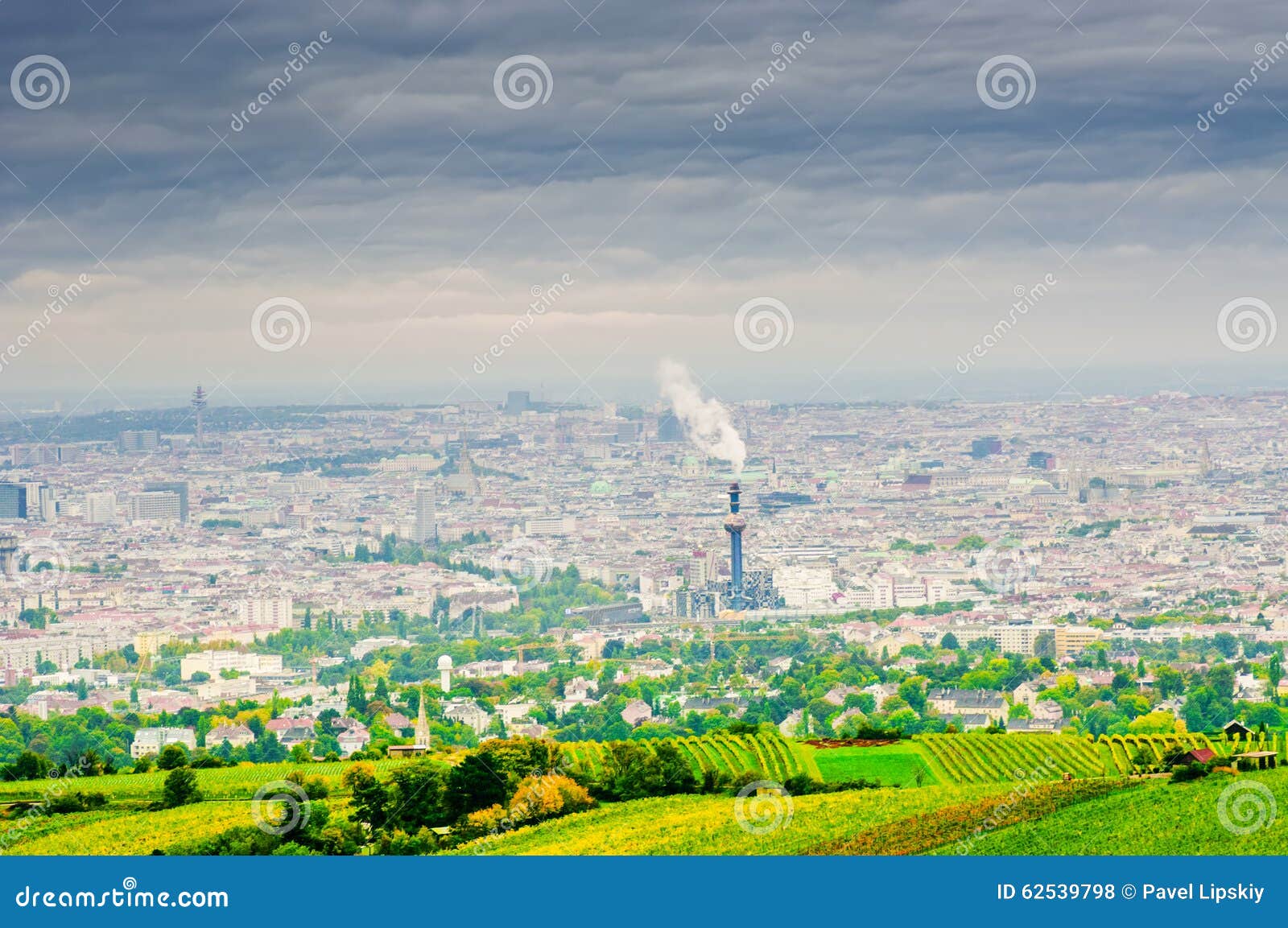 Vienna landscape stock photo. Image of kahlenberg, skyline - 62539798