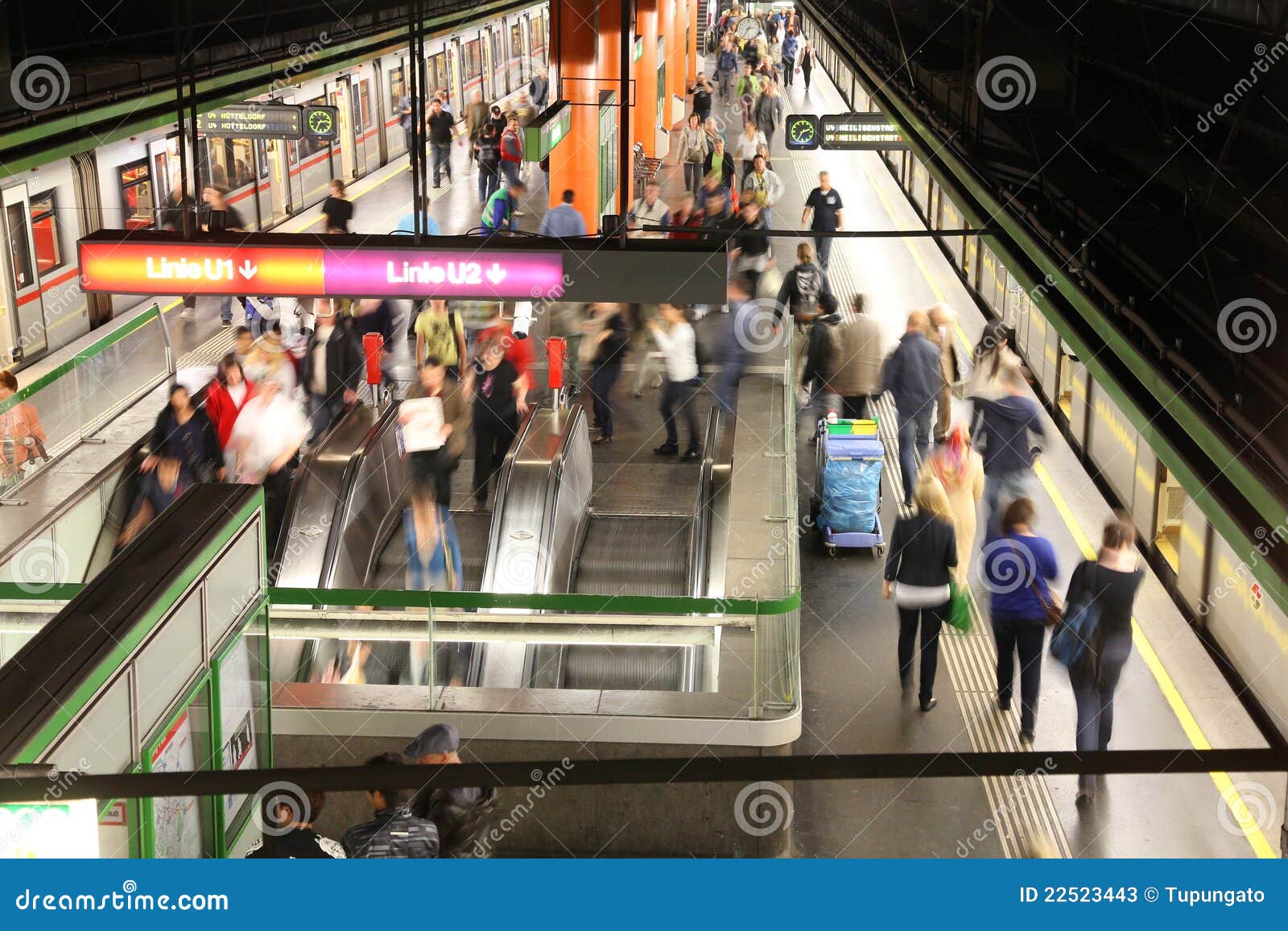 Vienna metro station editorial stock photo. Image of platform - 22523443