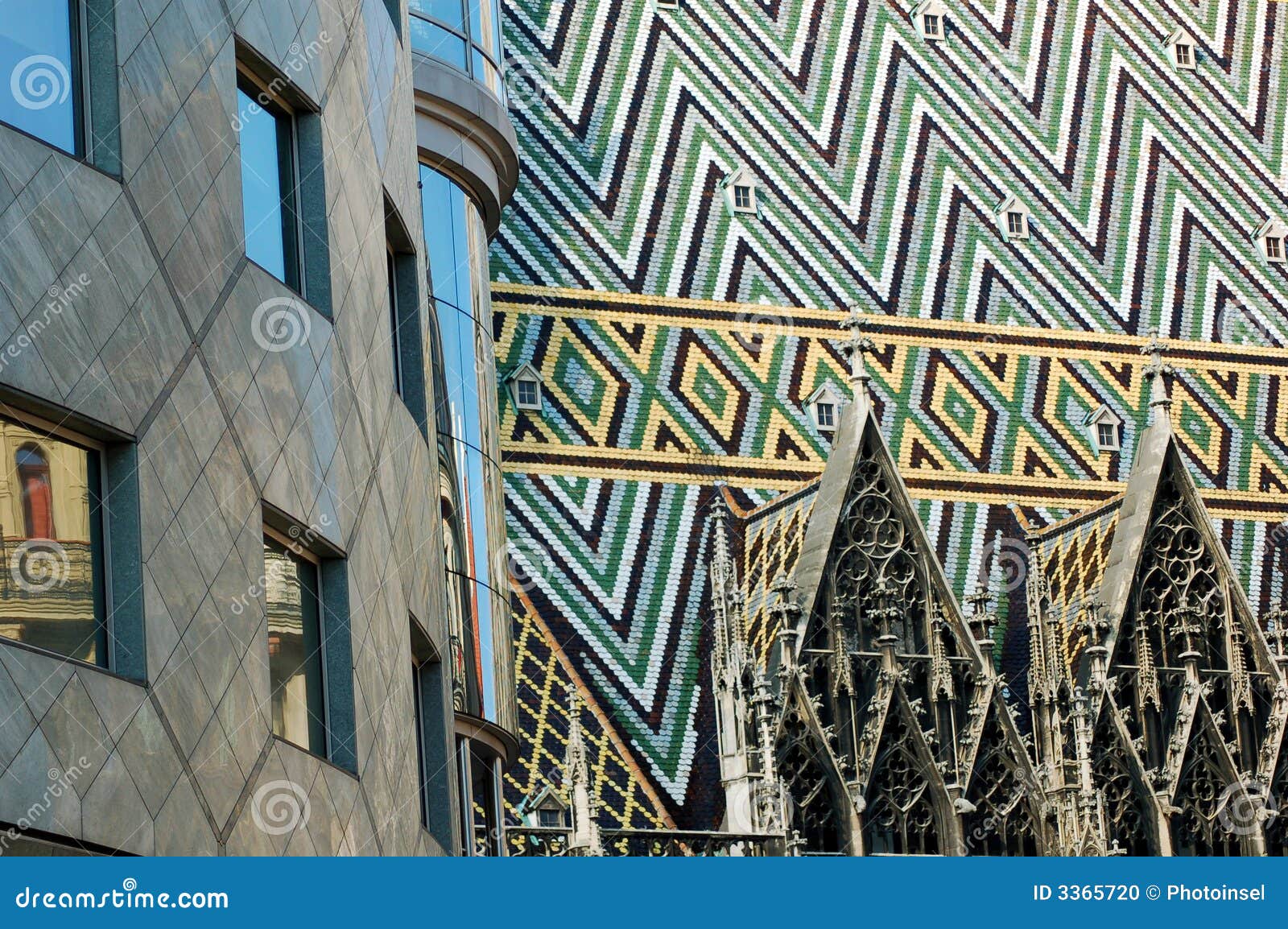Vienna: Modern and old stock photo. Image of haas, cathedral - 3365720