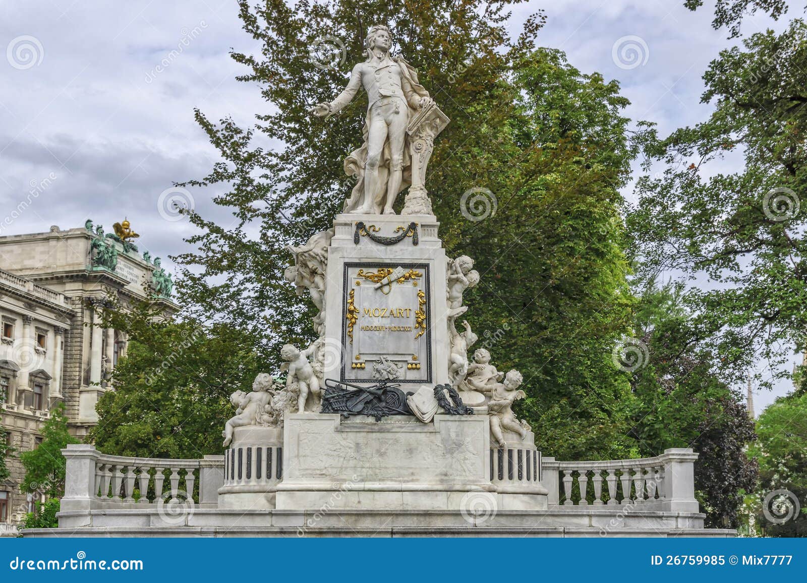 Vienna Mozart monument stock image. Image of memorial - 26759985