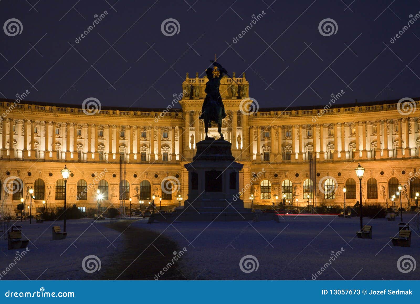 Vienna - national library stock image. Image of winter - 13057673
