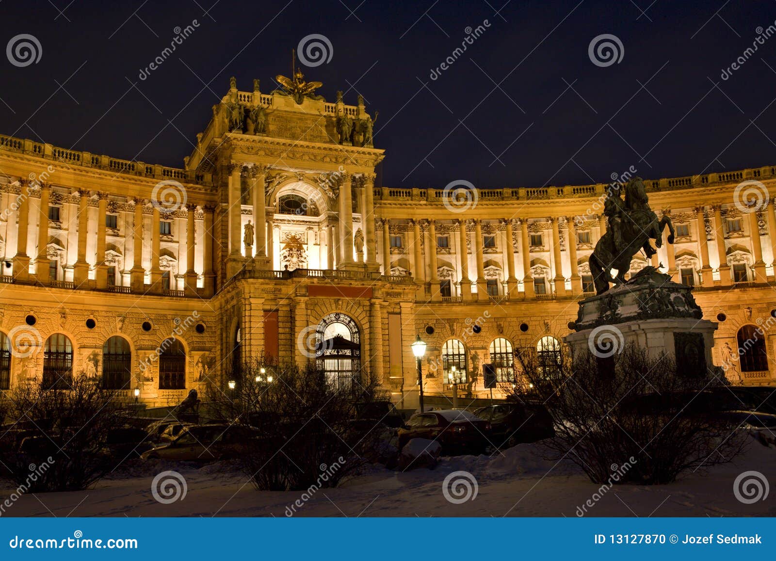 Vienna - National Library in Winter Stock Photo - Image of facade ...