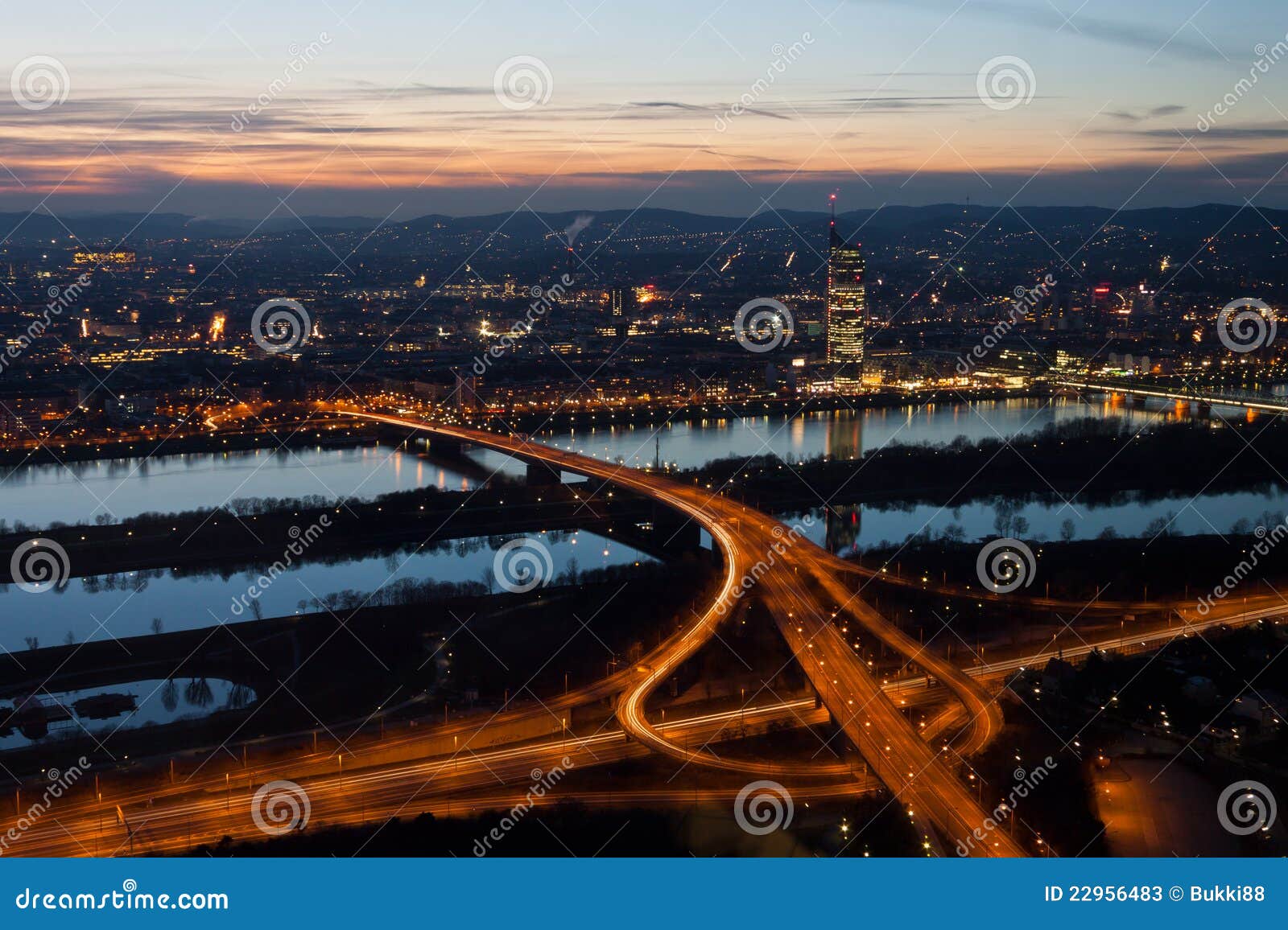 Vienna at Night stock image. Image of cityscape, buildings - 22956483