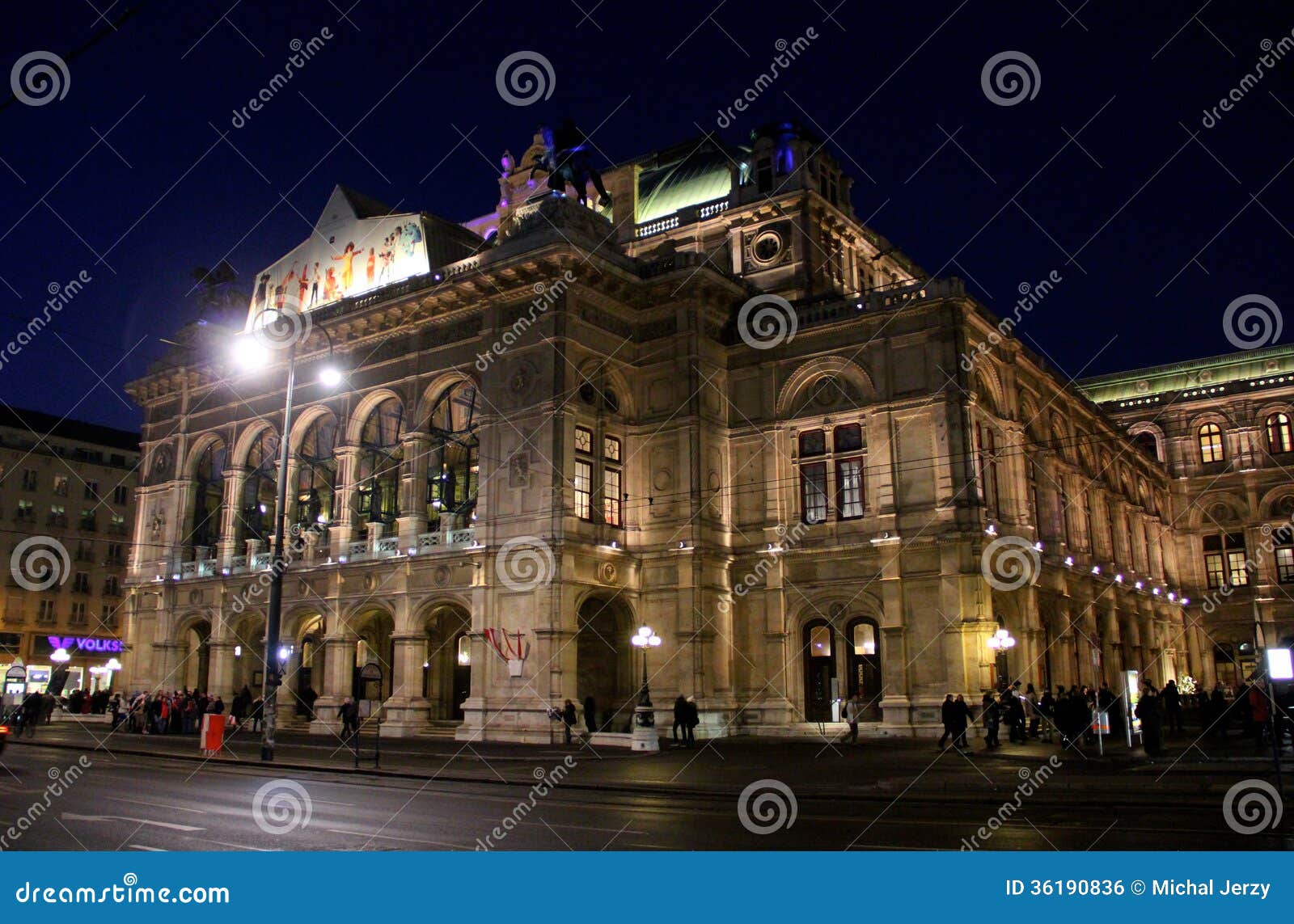 Vienna by Night , Opera editorial photo. Image of living - 36190836