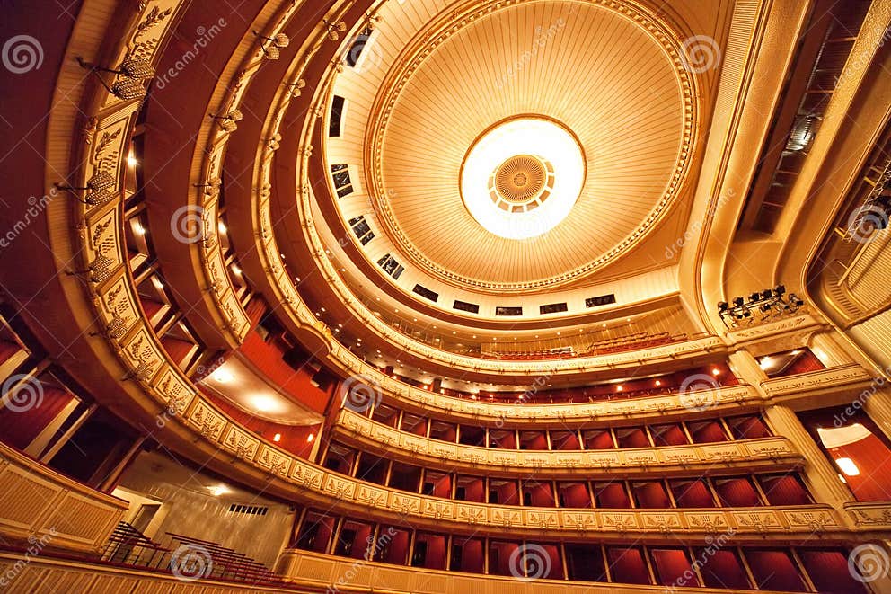 Vienna Opera interior stock image. Image of luxury, state - 13016605