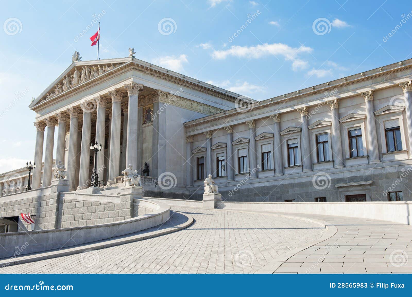 Vienna Parliament stock image. Image of estate, capital - 28565983