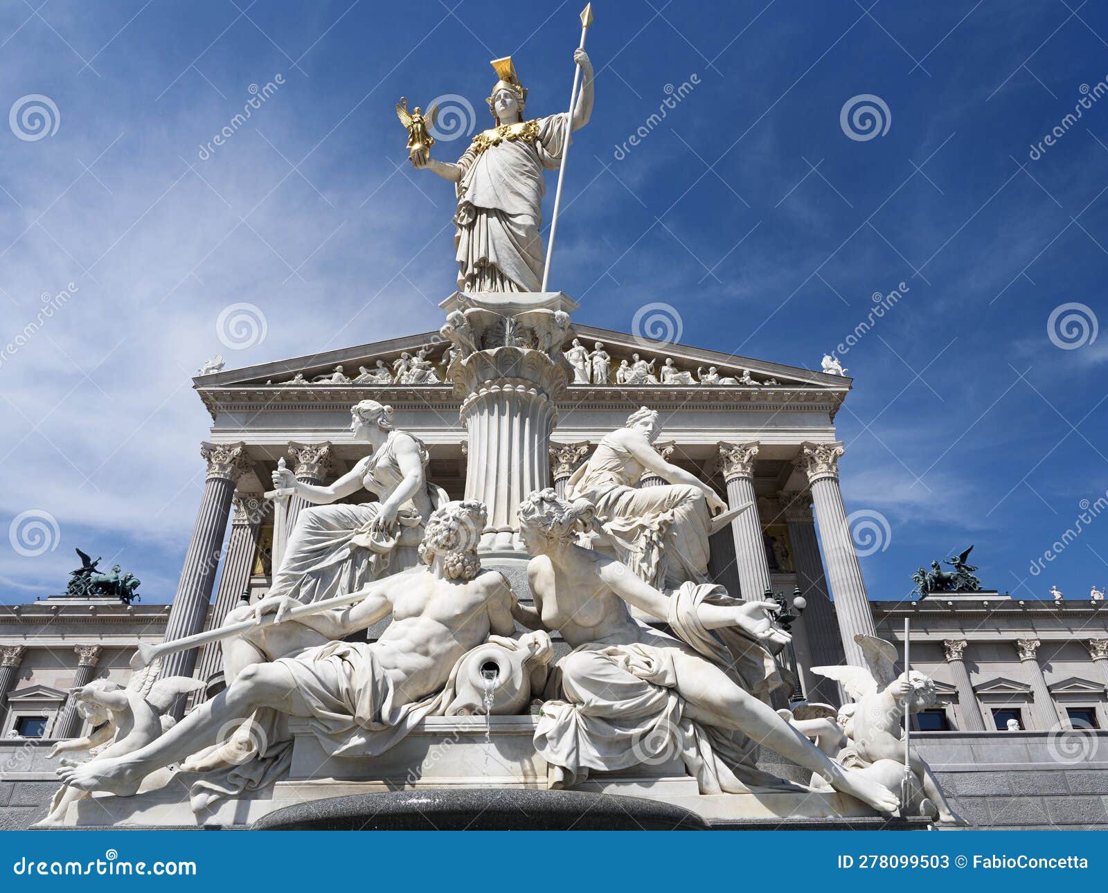 Vienna Parliament Neoclassical Style Statues Editorial Stock Photo ...