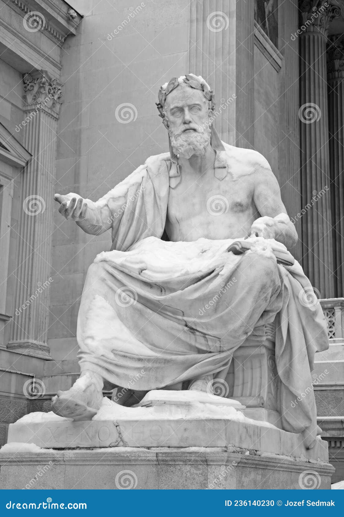 Vienna - the Philosopher Statue in Front of Parliament Building in ...