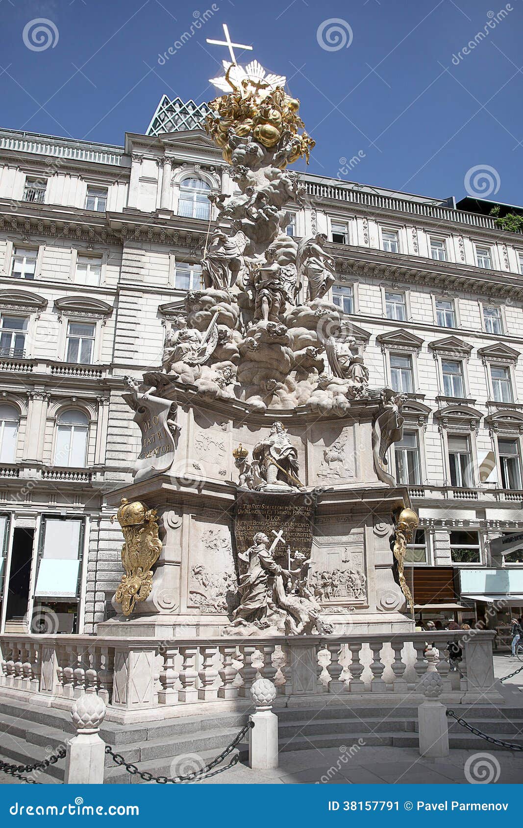 Vienna. Plague column stock image. Image of column, vienna - 38157791