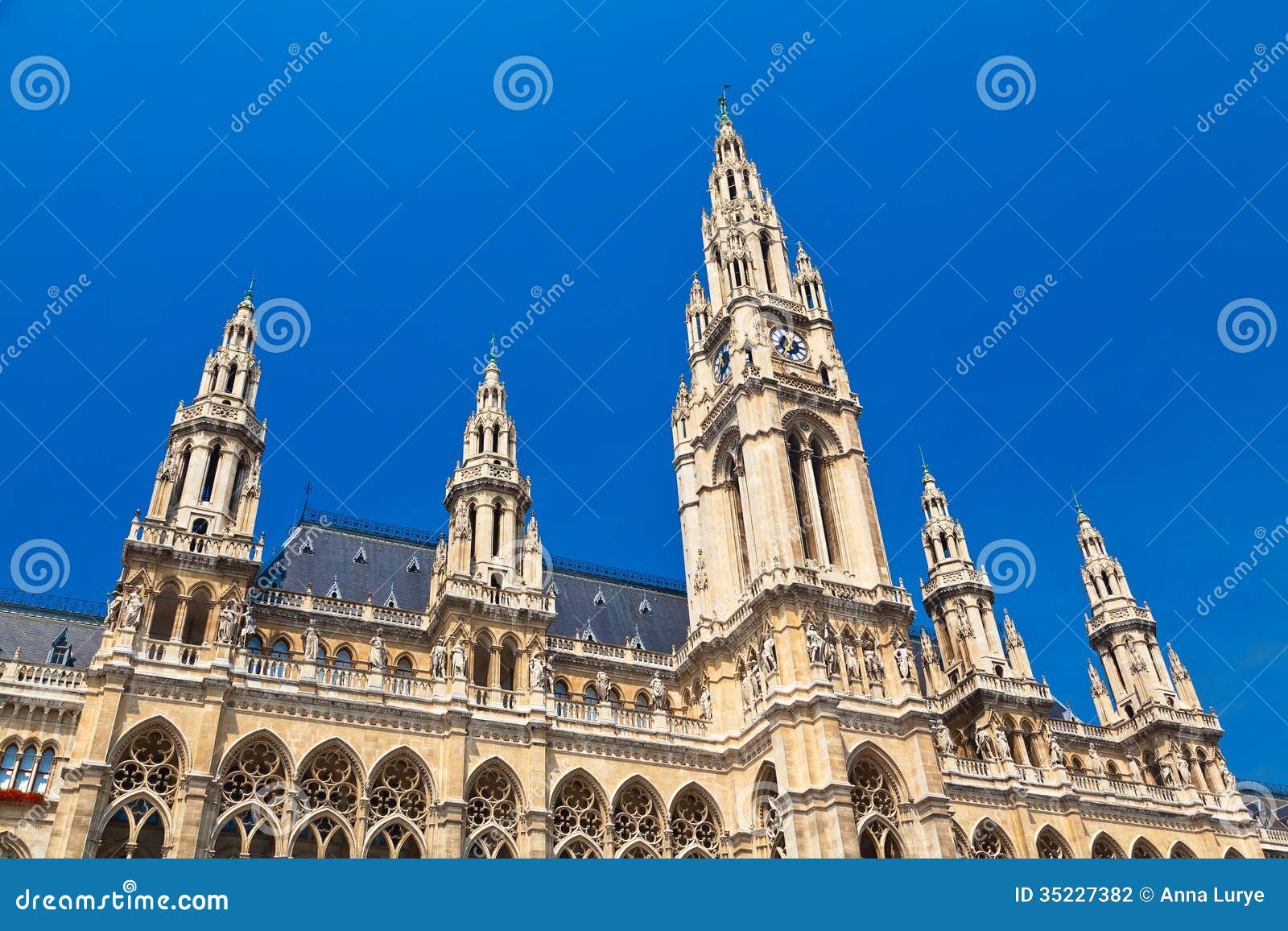 Vienna Rathaus stock photo. Image of hall, gothic, facade - 35227382