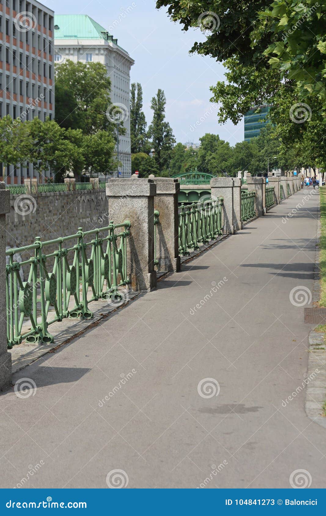 Vienna River Walkway stock image. Image of wien, walkway - 104841273
