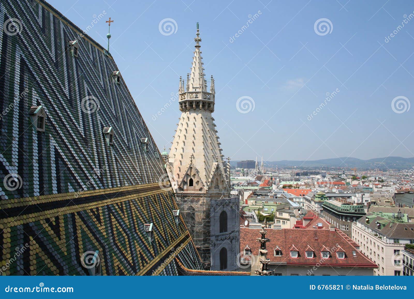 Vienna Skyline With Many Landmarks Like The Danube Tower And The DC ...