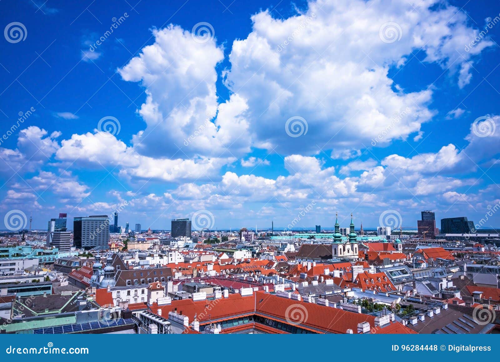 Vienna Skyline stock photo. Image of horizontal, people - 96284448