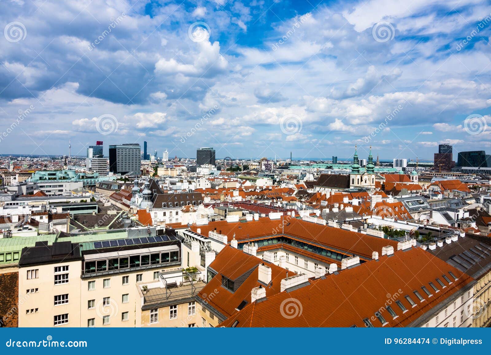Vienna Skyline stock photo. Image of people, angle, europe - 96284474
