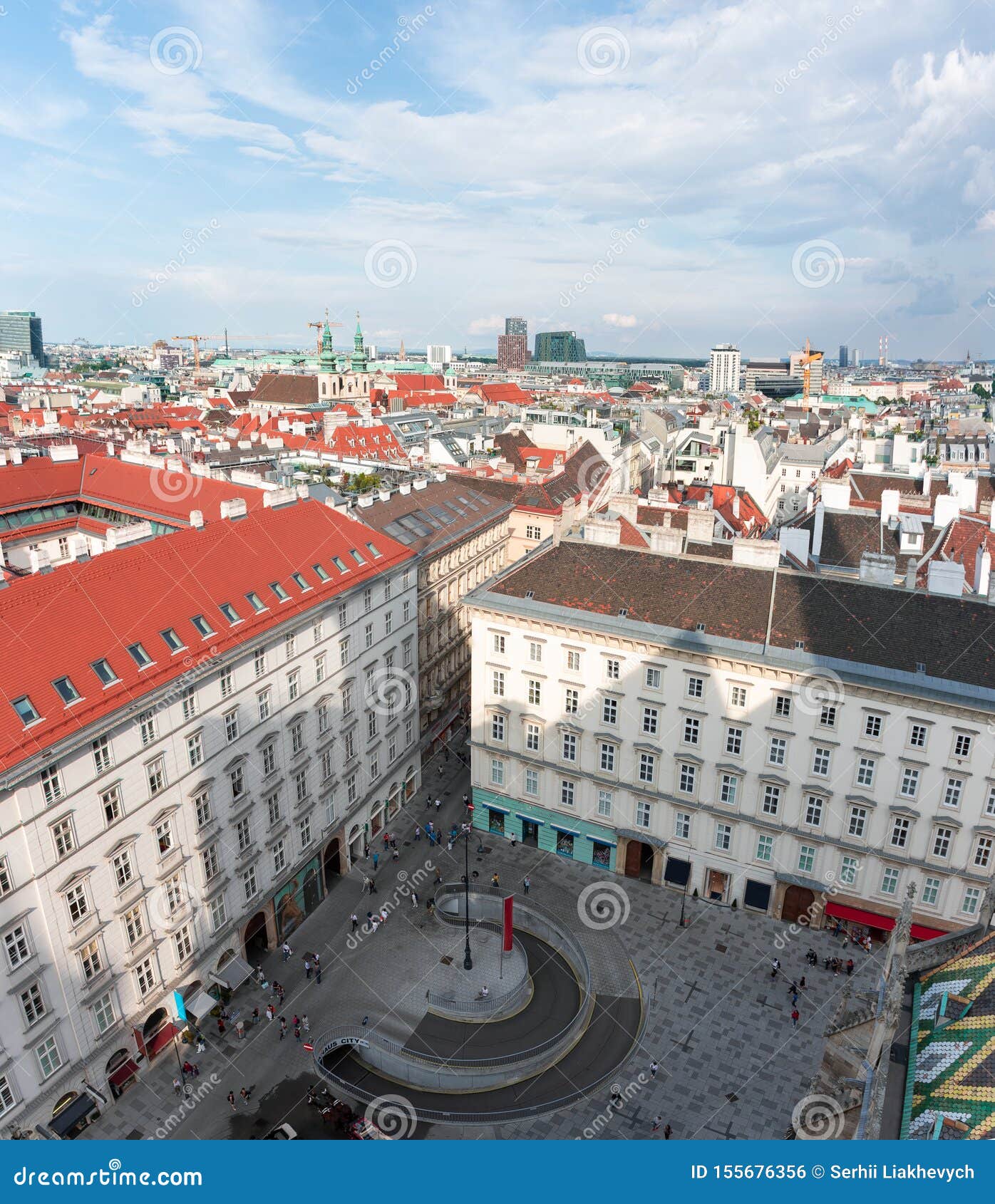Vienna Skyline Panorama at Sunset Stock Photo - Image of panoramic ...
