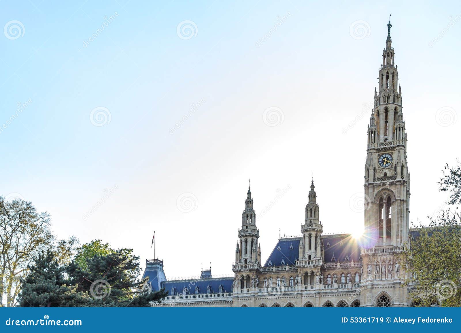 Vienna in the Spring Sunny Day, Austria Stock Image - Image of spire ...
