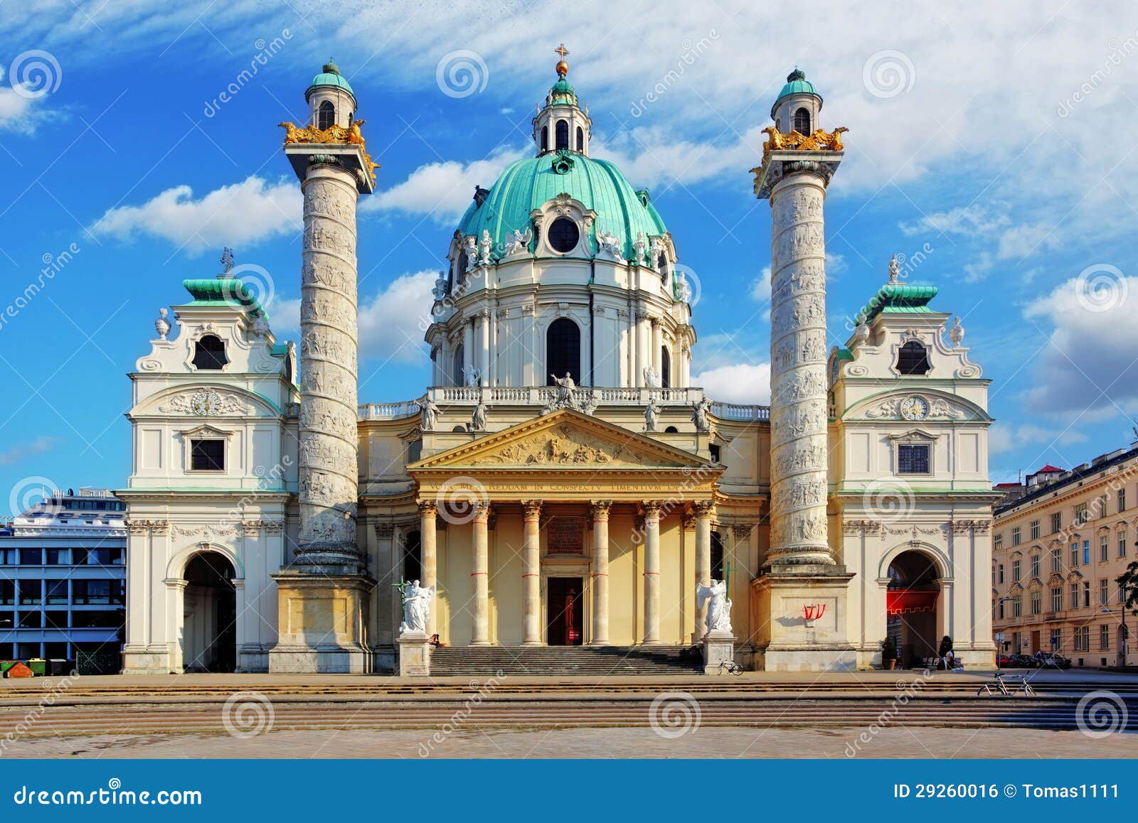 Vienna - St. Charles S Church - Austria Stock Photo - Image of ...