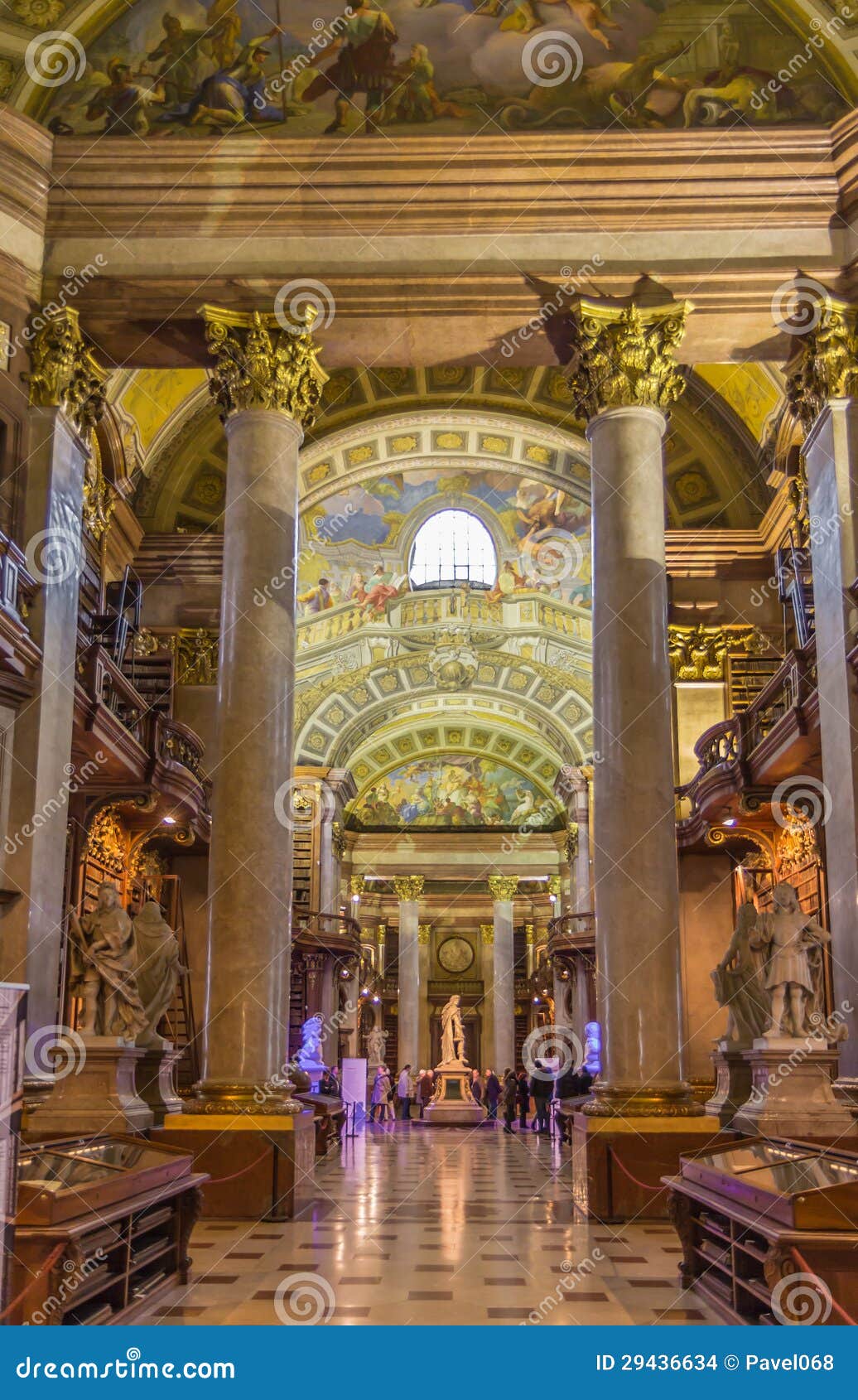 Vienna State Library Interior Stock Photo - Image of building, scene ...