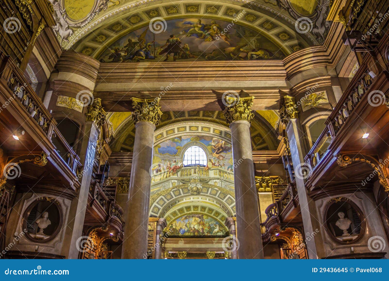 Vienna State Library Interior Stock Image - Image of travel, vacation ...