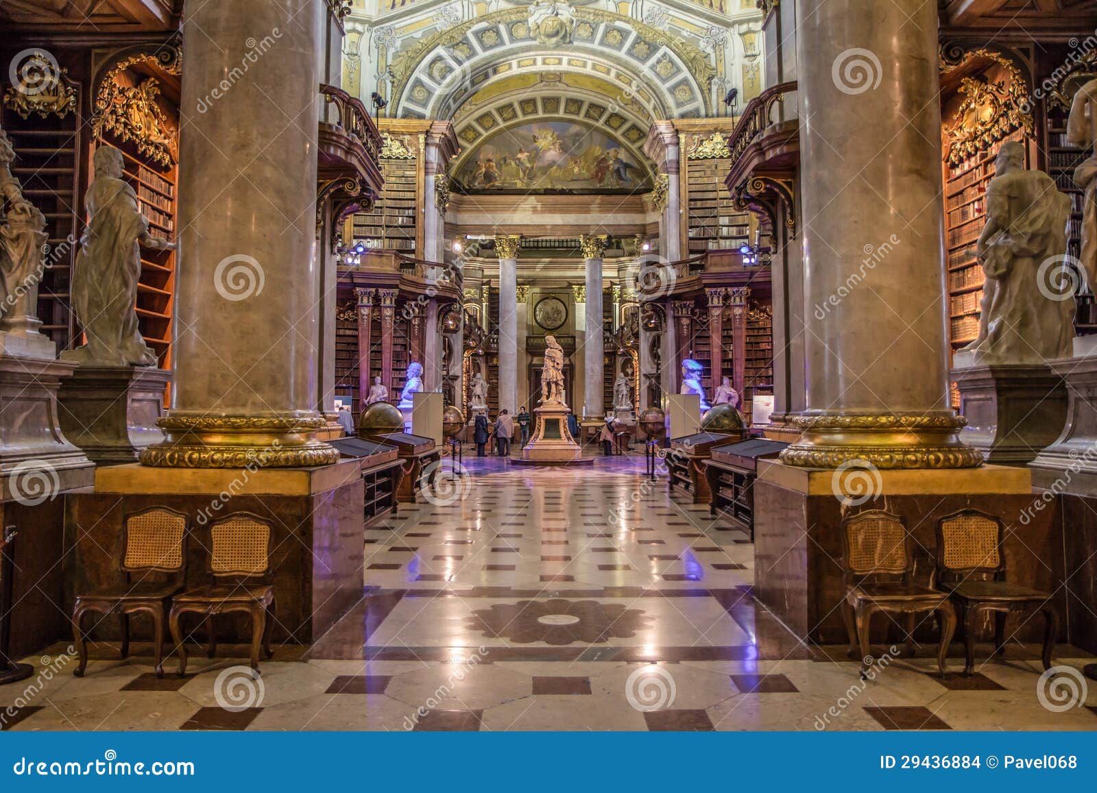 Vienna State Library Interior Stock Photo - Image of bookcase, famous ...