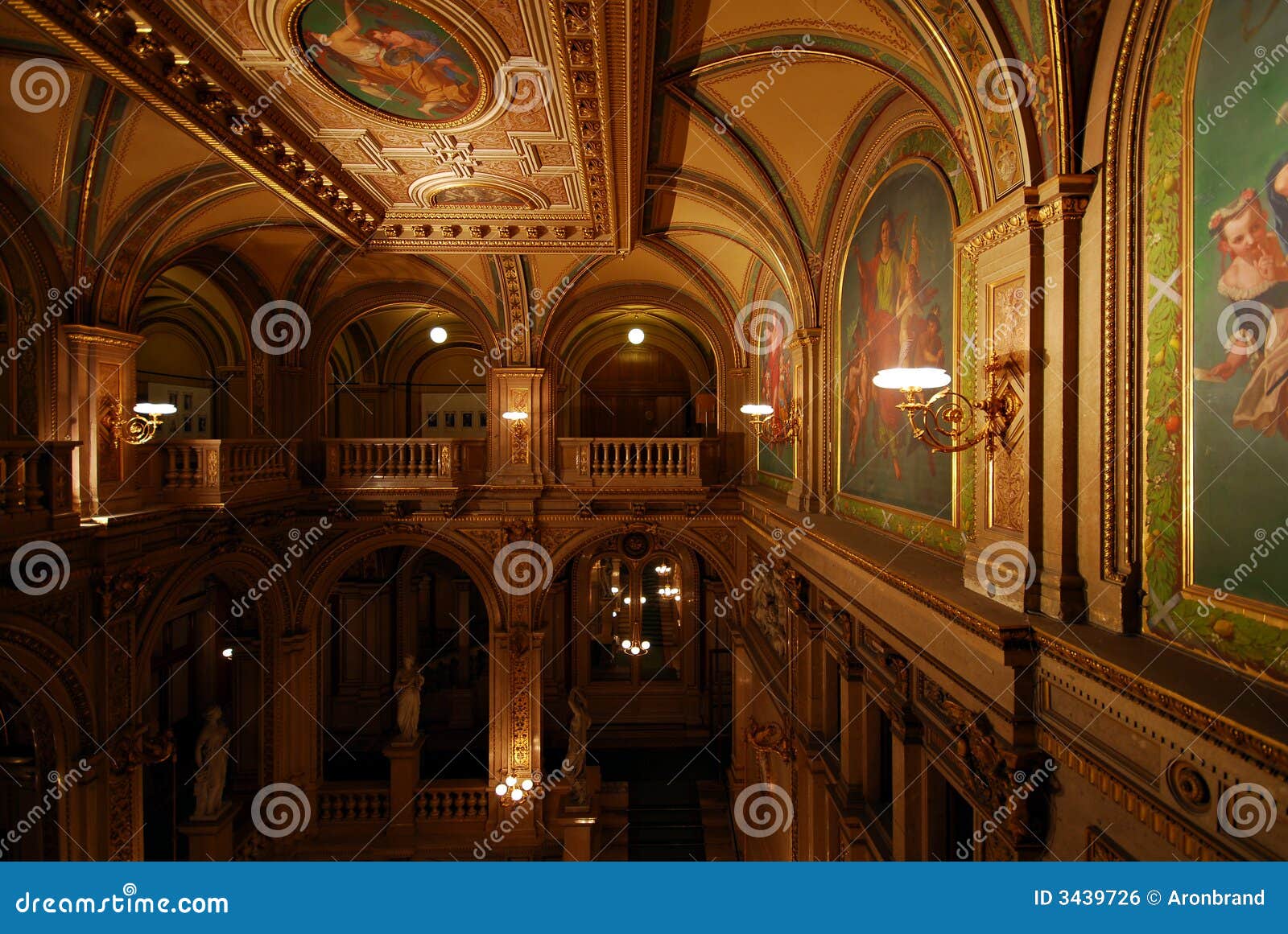 Vienna State Opera. Veinna, Austria. Evening View. The Historic Opera ...
