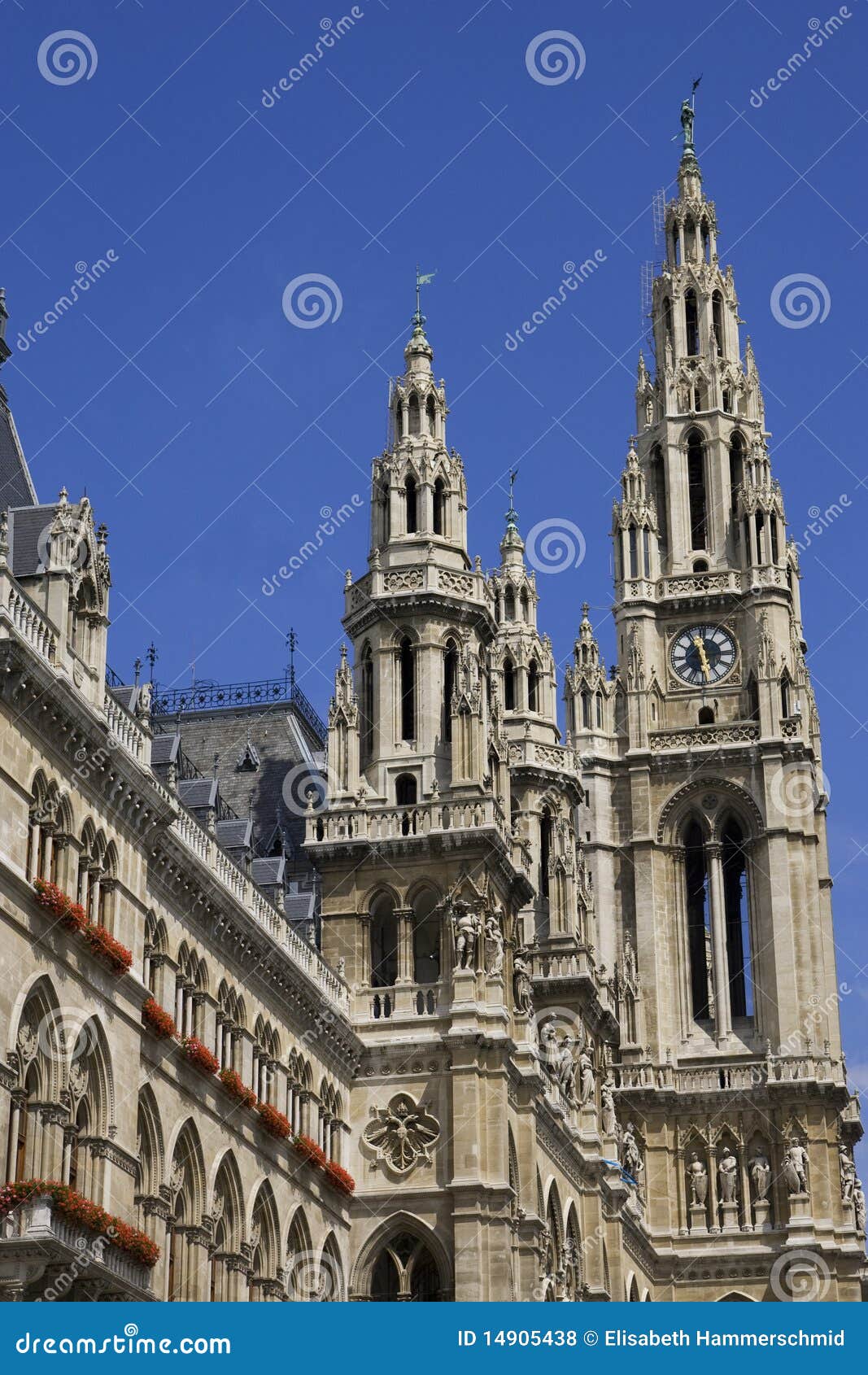 Vienna Town Hall stock photo. Image of square, town, capital - 14905438