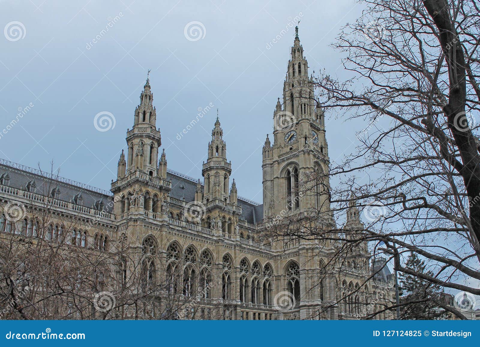 Vienna Town Hall. City Hall, Vienna, Austria Stock Image - Image of ...