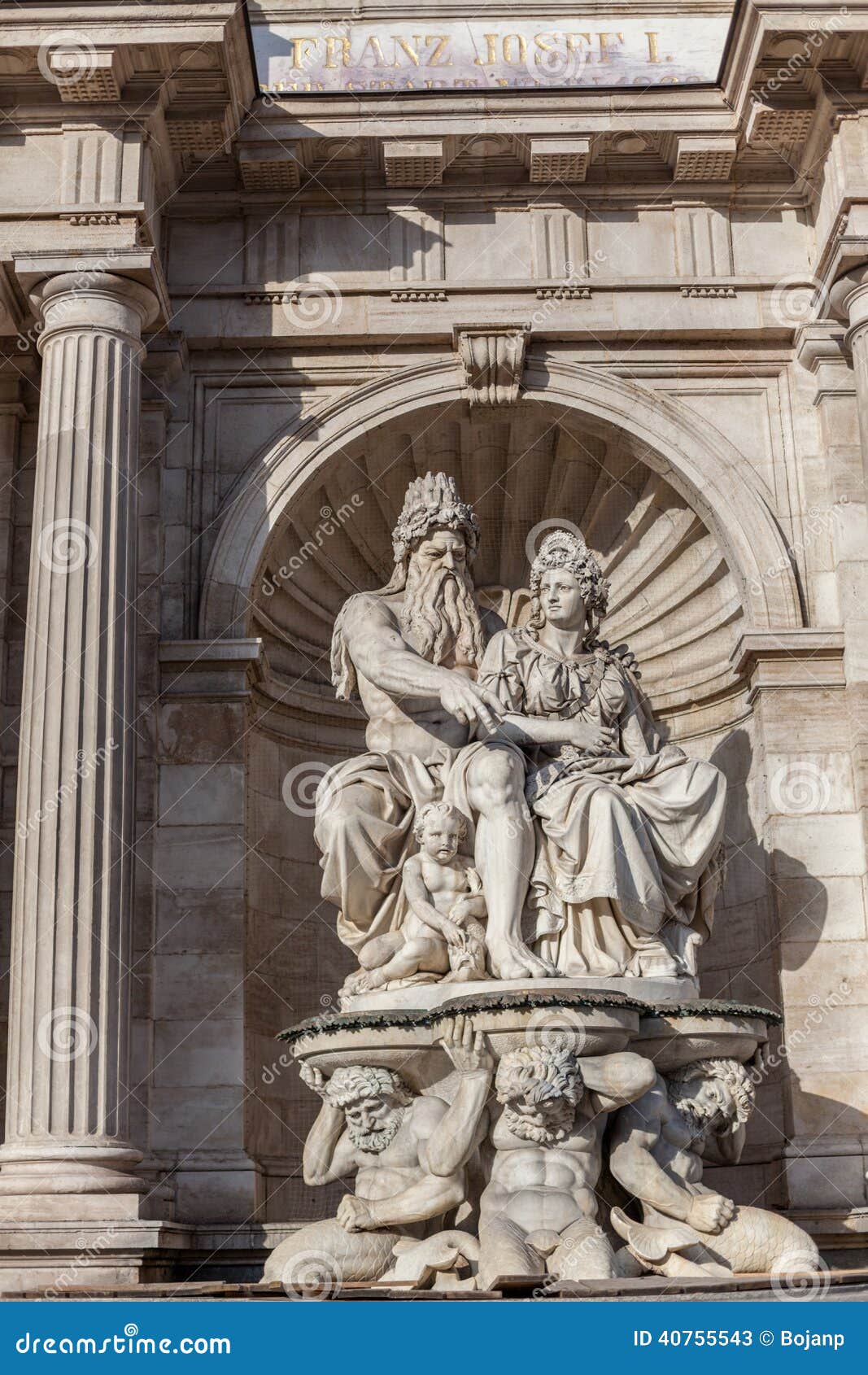 Vienna Town Square Sculpture Stock Image - Image of palace, history ...