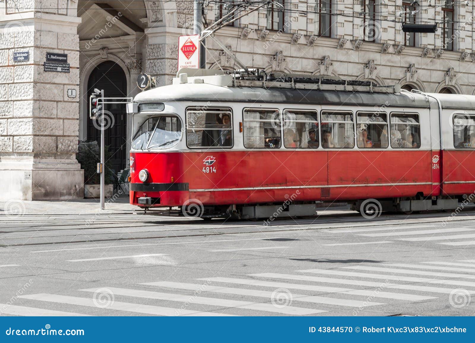 Vienna Tram editorial image. Image of capital, downtown - 43844570