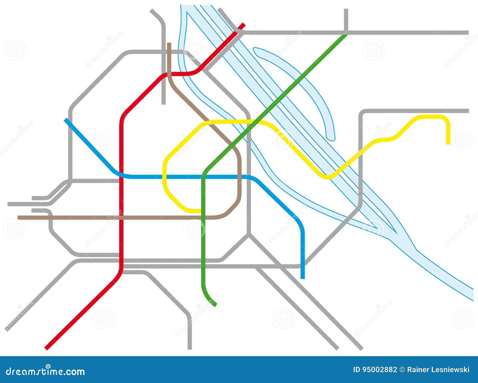 Vienna U-and S-Bahn Map stock vector. Illustration of urban - 95002882