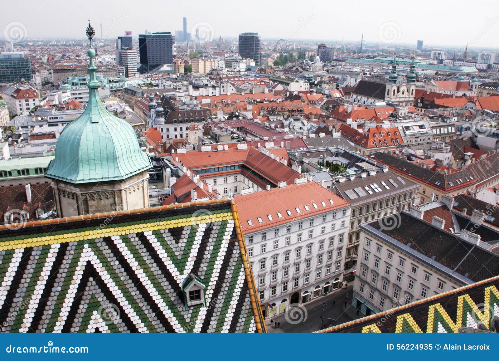 Vienna view stock image. Image of viewpoint, scenic, panorama - 56224935