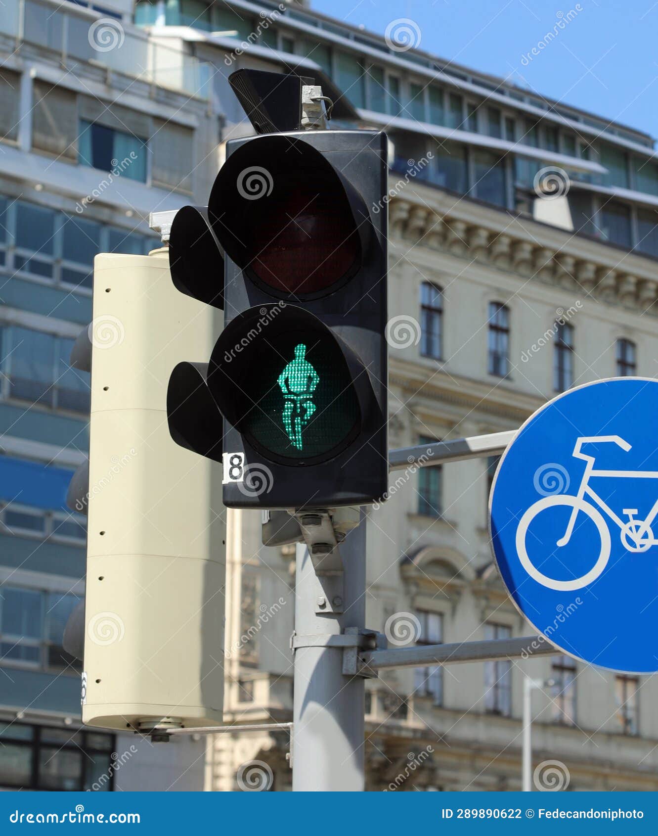 Vienna Wien Austria August 22 2023 Traffic Light With Green