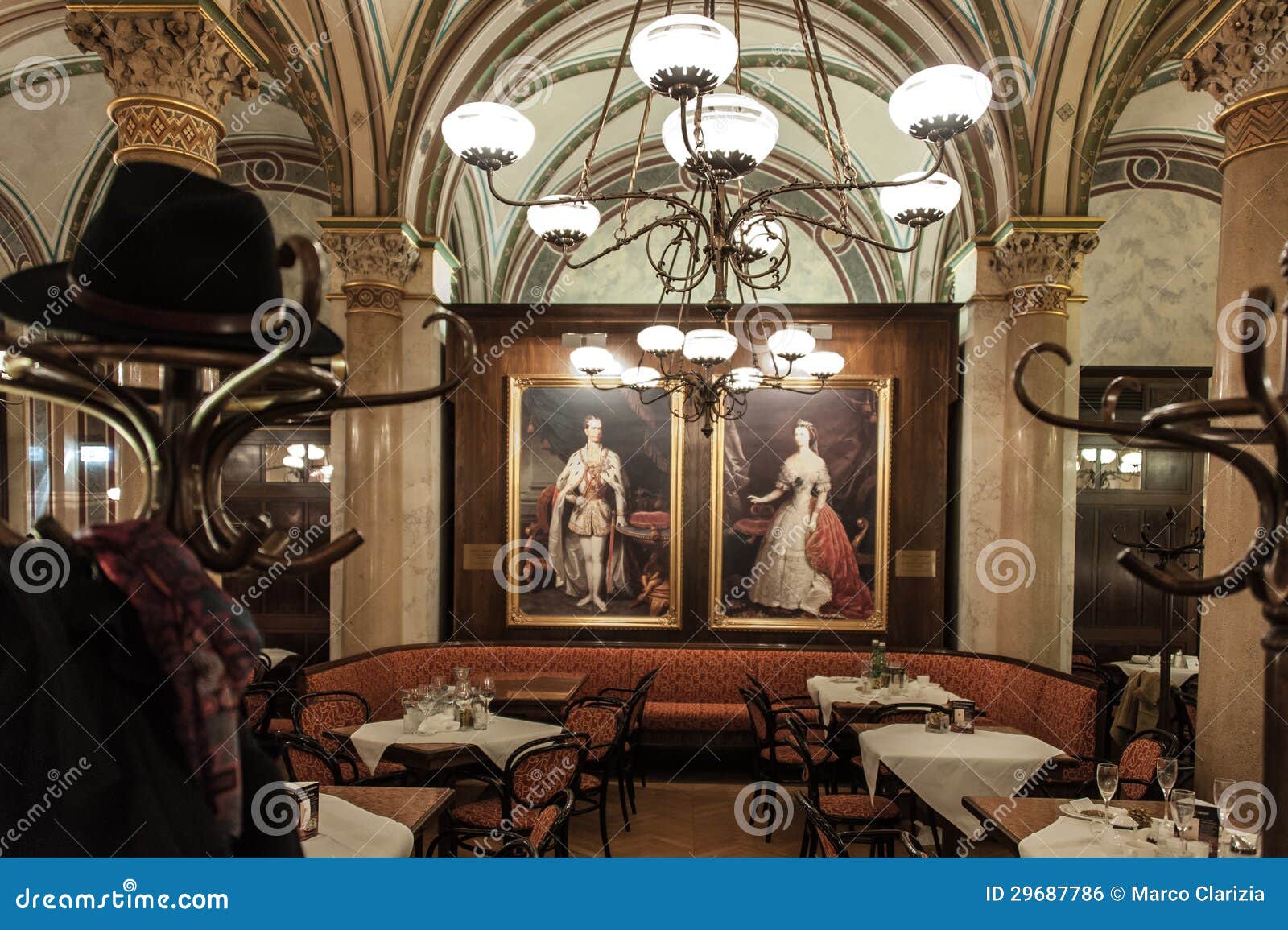 Viennese cafe interiors editorial photo. Image of fashioned - 29687786