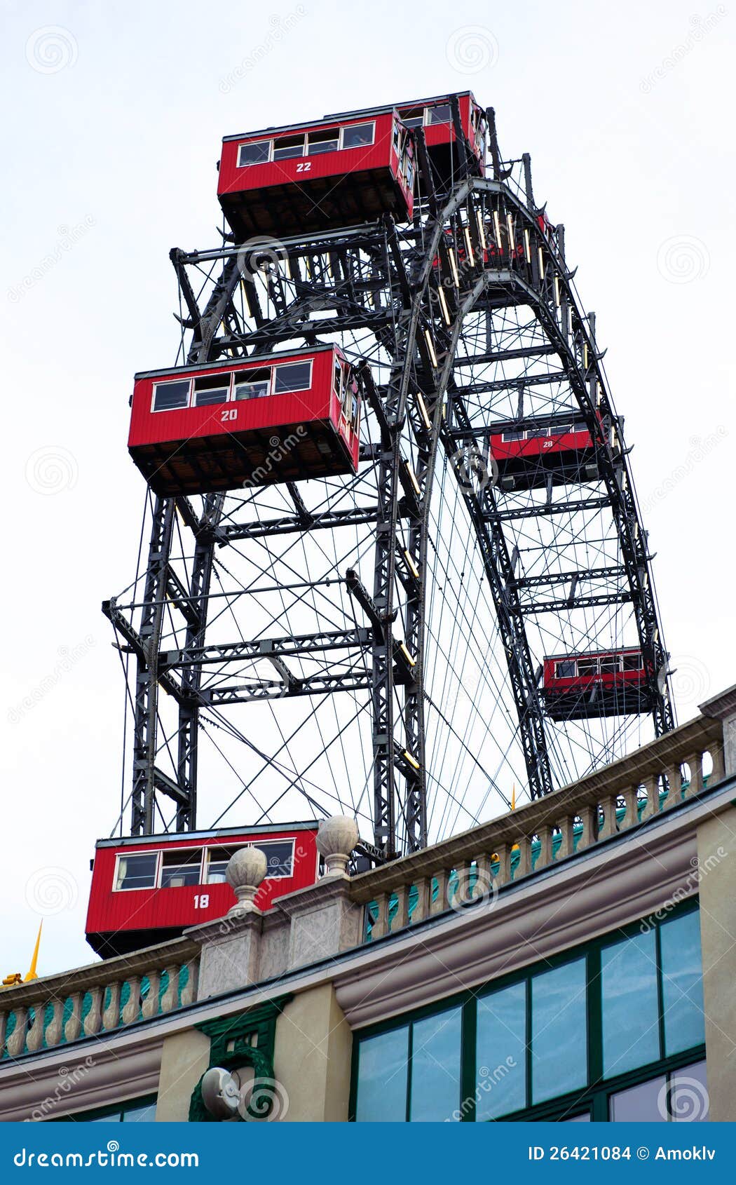 Viennese Giant Ferris Wheel Stock Photo - Image of tourism, famous ...