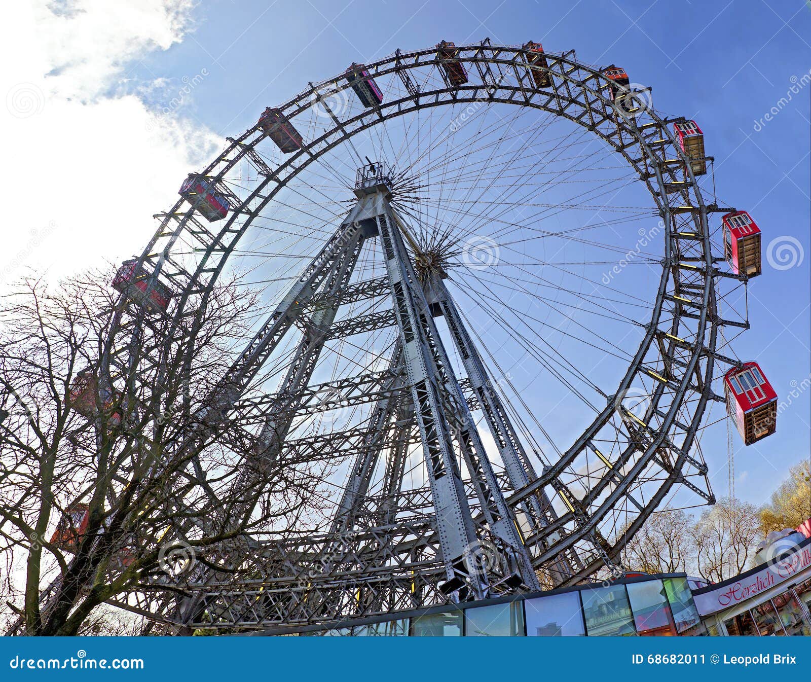Viennese giant wheel stock image. Image of entertainment - 68682011