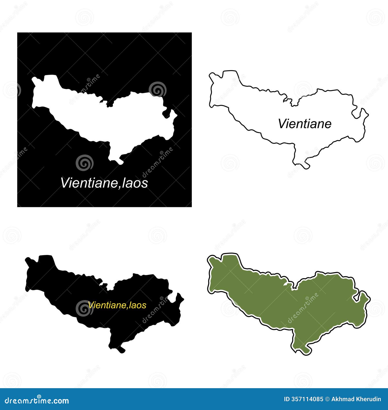 Vientiane Map Design Vector Illustration | CartoonDealer.com #353202732