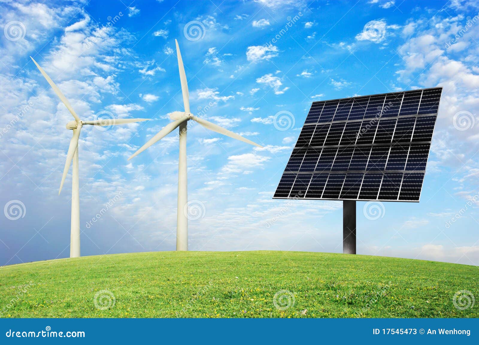 Viento y energía solar imagen de archivo. Imagen de ambientalmente ...