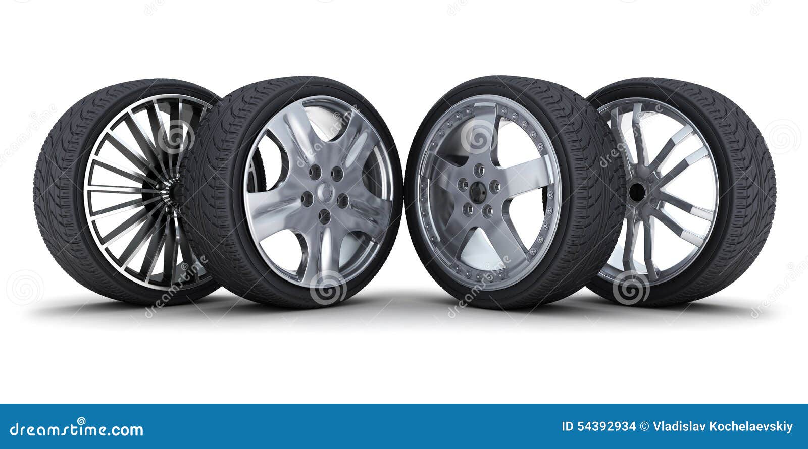Vier autowiel stock illustratie. Illustration of vervoer - 54392934
