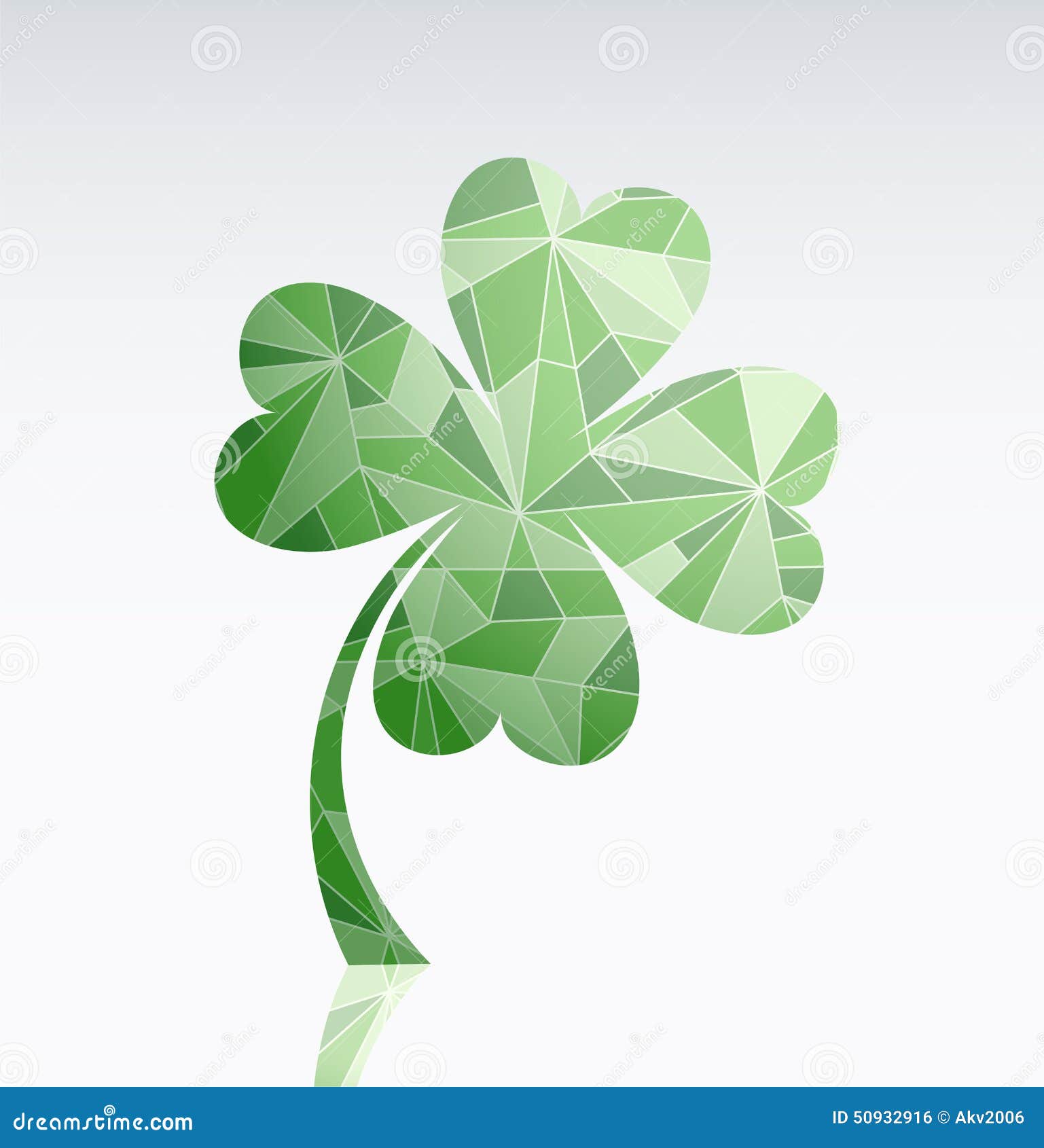 Vier Bladklaver Als Symbool Van Geluk Vector Illustratie - Illustration ...