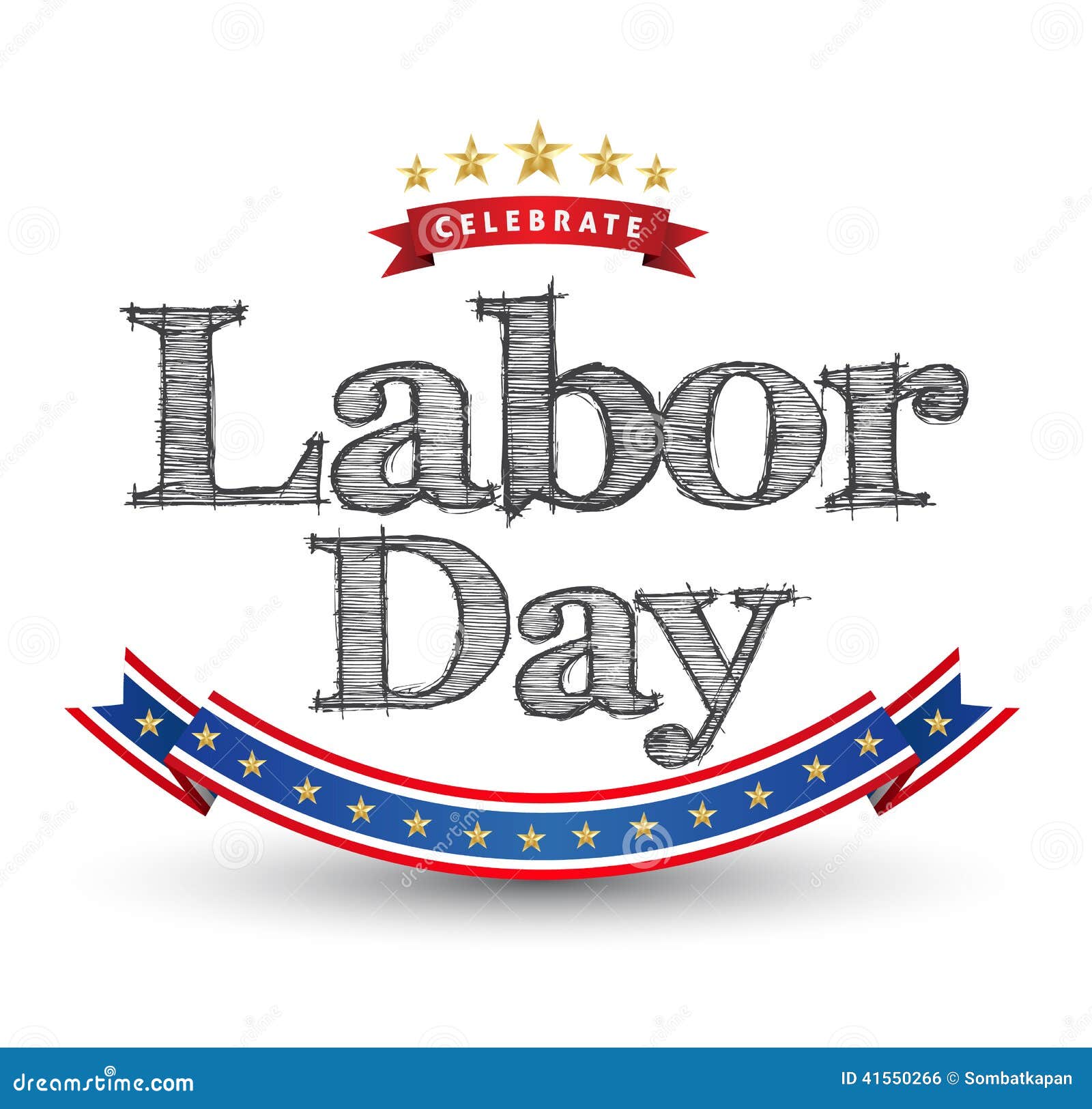 Vier De Kaart Van De Arbeidsdag Vector Illustratie - Illustration of ...